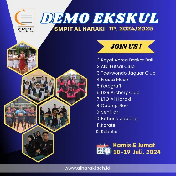 Demo Ekstrakurikuler TP 2024-2025: Ajang Unjuk Kreativitas dan Bakat di SMPIT Al Haraki - SMPIT ...
